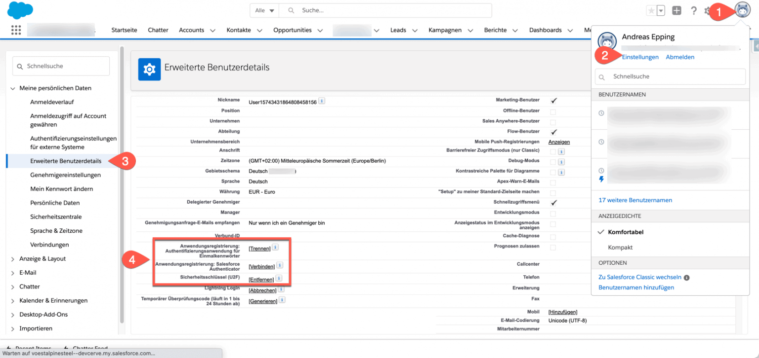 Salesforce Multi-Factor Authentication einrichten - verveforce GmbH